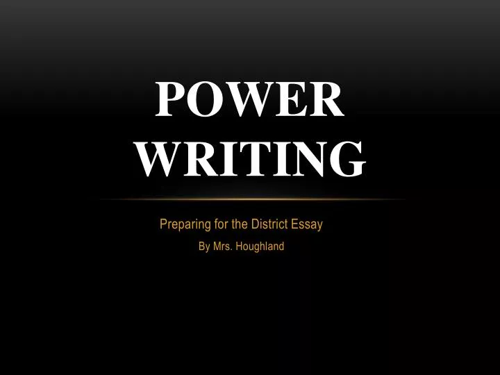 PPT - Power Writing PowerPoint Presentation, free download - ID:2091733