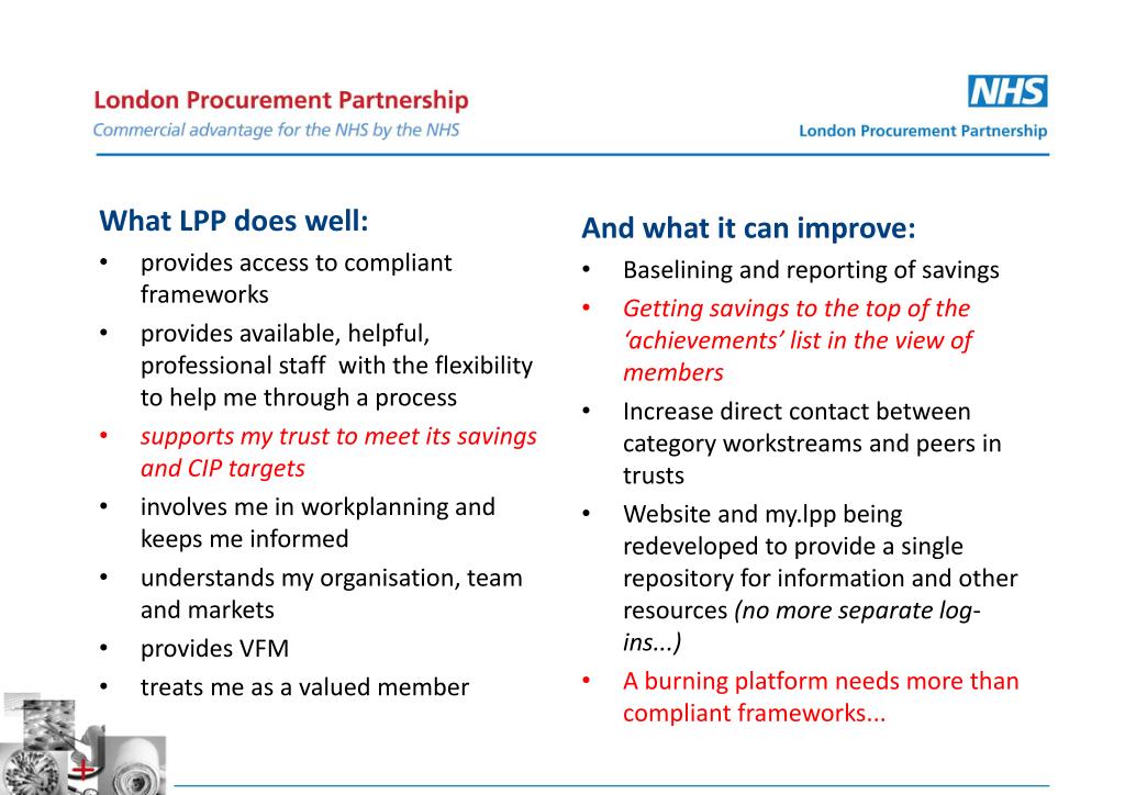 PPT - NHS London Procurement Partnership Message from the Chair ...
