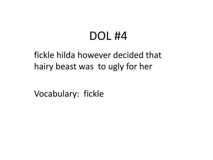 PPT - DOL #4 PowerPoint Presentation, free download - ID:2092576