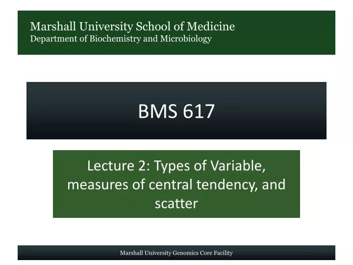 PPT - BMS 617 PowerPoint Presentation, free download - ID:2092648