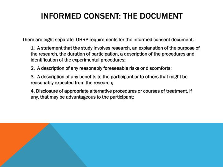 PPT - Informed consent requirements PowerPoint Presentation - ID:2092650