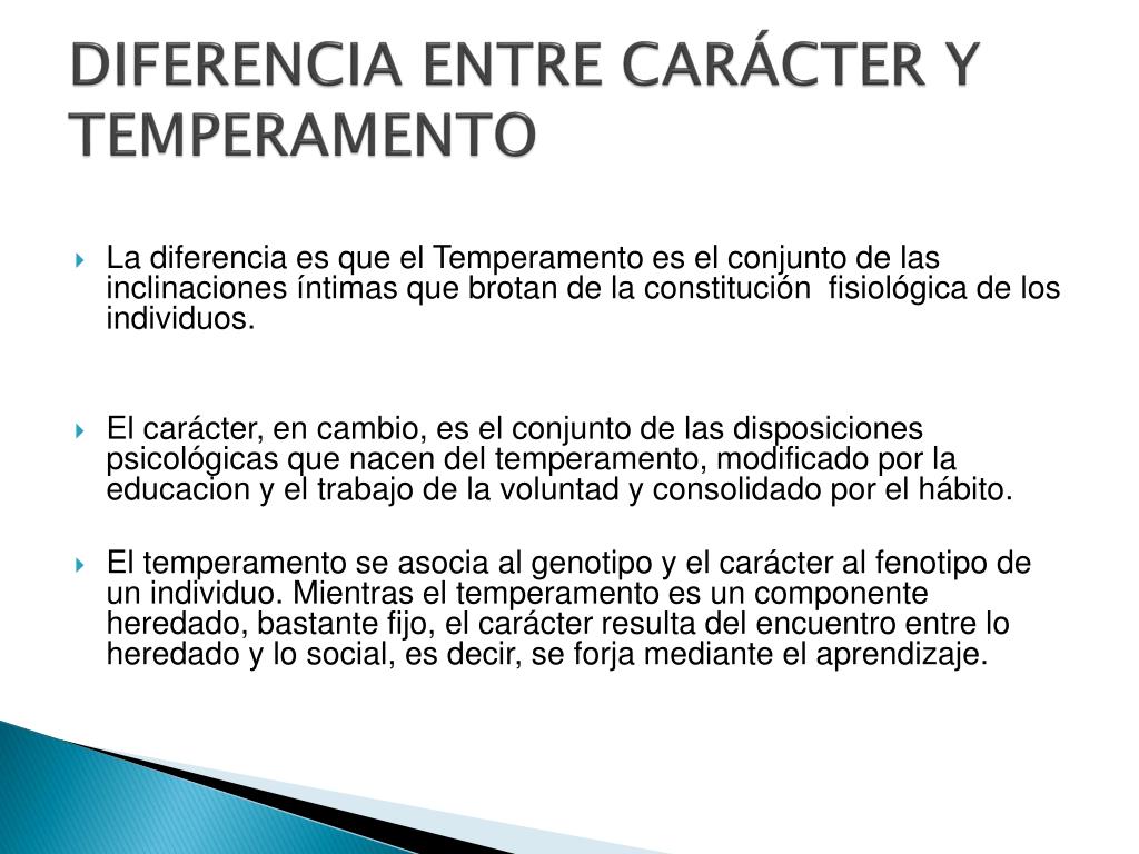Ppt CarÁcter Y Temperamento Powerpoint Presentation Free Download