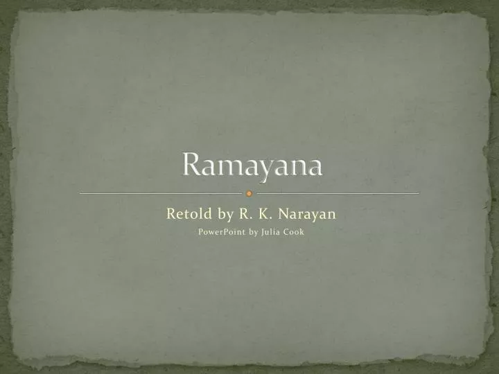 PPT - Ramayana PowerPoint Presentation, free download - ID:2092804