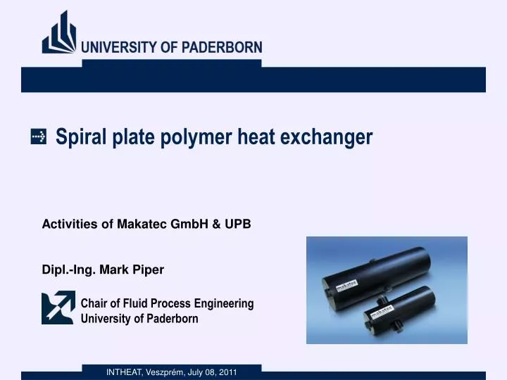 PPT - Spiral plate polymer heat exchanger PowerPoint Presentation, free ...