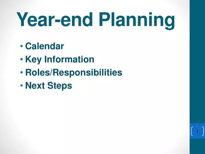 PPT - Year-end Planning PowerPoint Presentation, free download - ID:2092949