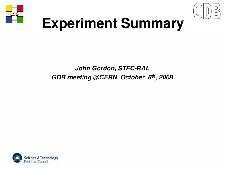 PPT - Experiment Summary PowerPoint Presentation, free download - ID ...