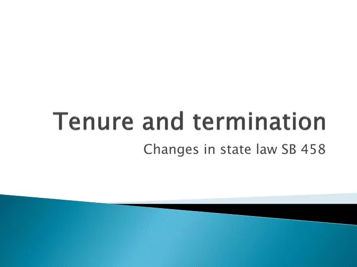 PPT - Tenure and termination PowerPoint Presentation, free download ...