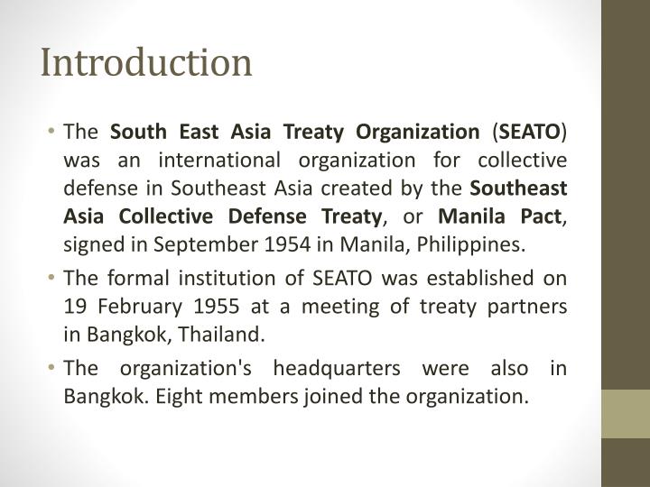 PPT - SEATO ( Southeast Asia Treaty Organization) PowerPoint ...