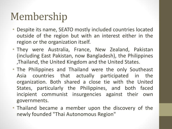 PPT - SEATO ( Southeast Asia Treaty Organization) PowerPoint ...