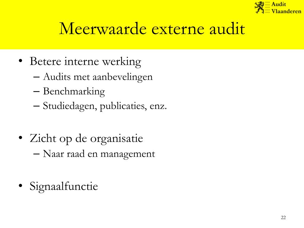 PPT - Externe audit en organisatiebeheersing PowerPoint Presentation ...