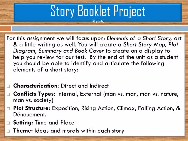 PPT - Story Booklet Project (40 points) PowerPoint Presentation, free ...