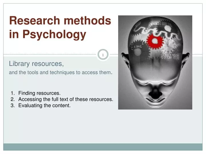 PPT - Research methods in Psychology PowerPoint Presentation, free ...