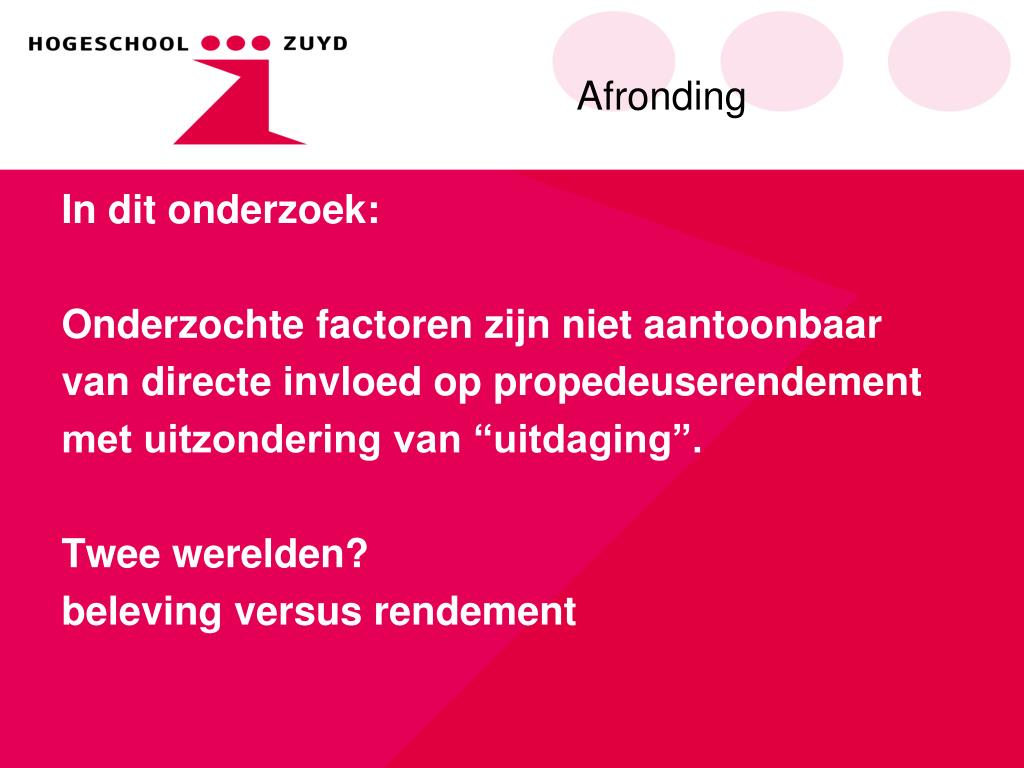 PPT - Factoren rendement handreiking voor discussie PowerPoint ...