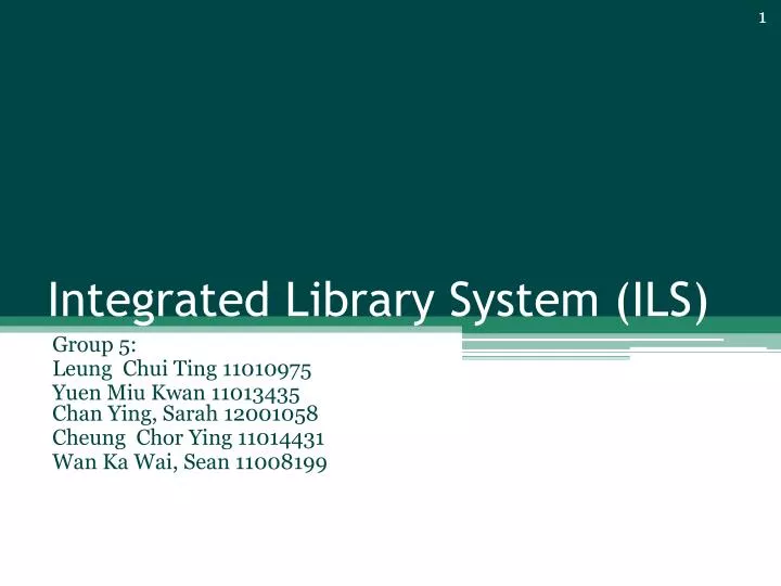 PPT - Integrated Library System (ILS) PowerPoint Presentation, free ...