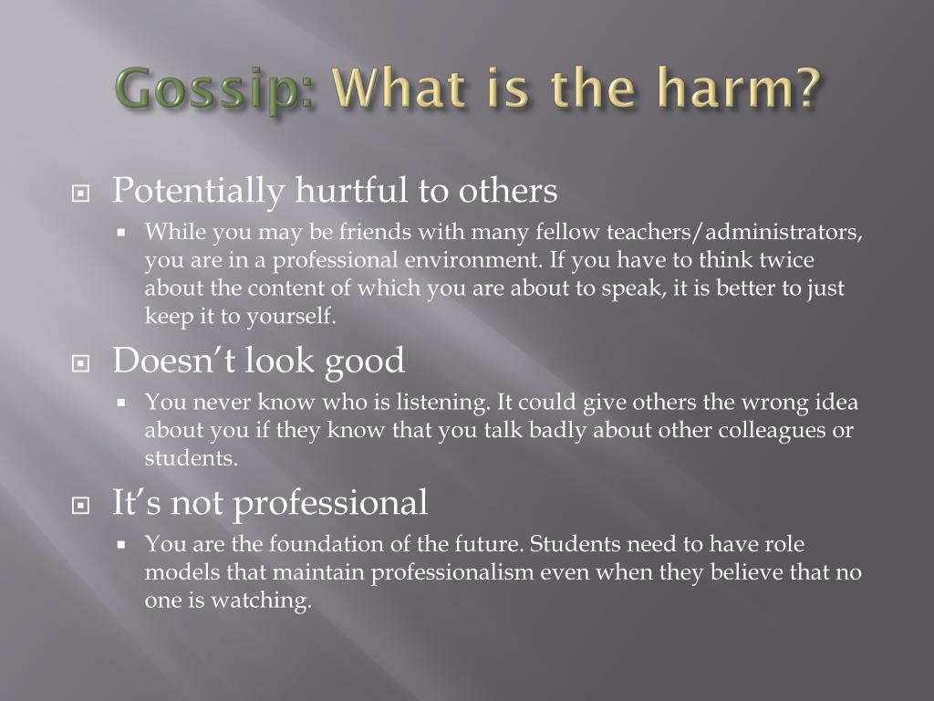 PPT - Insubordination: Gossip in the Educational Workplace PowerPoint ...