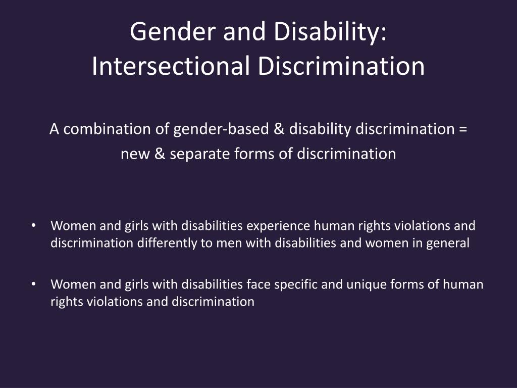Ppt Gender Disability And Violence Denial Of Sexual And Reproductive