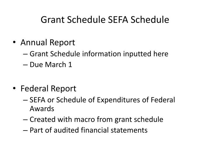PPT - Grants and SEFA PowerPoint Presentation - ID:2095366