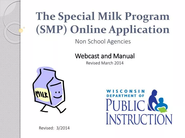 PPT - The Special Milk Program (SMP) Online Application PowerPoint ...