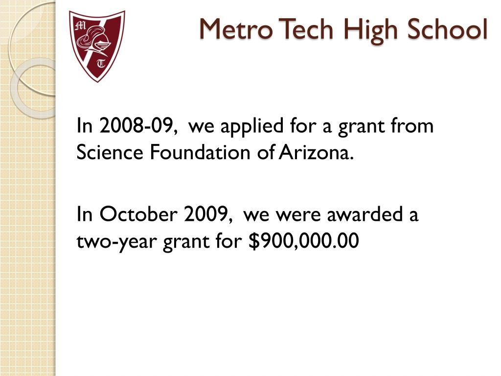 PPT - Metro Tech High School An College and Career Magnet School ...