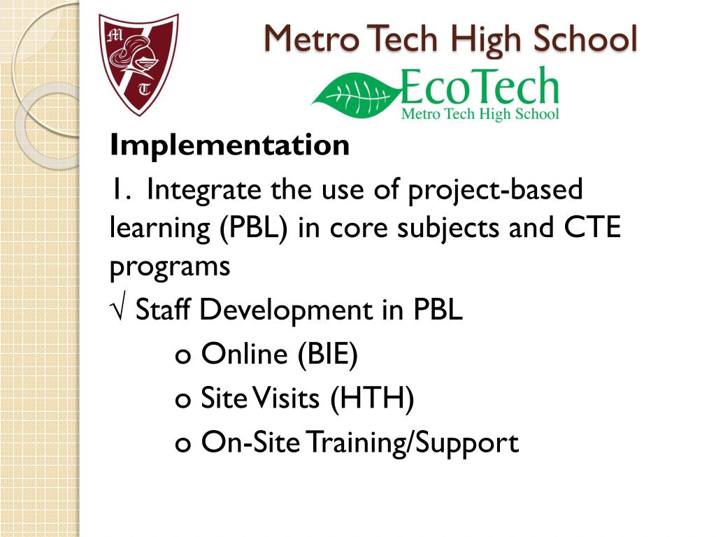 PPT - Metro Tech High School An College and Career Magnet School ...