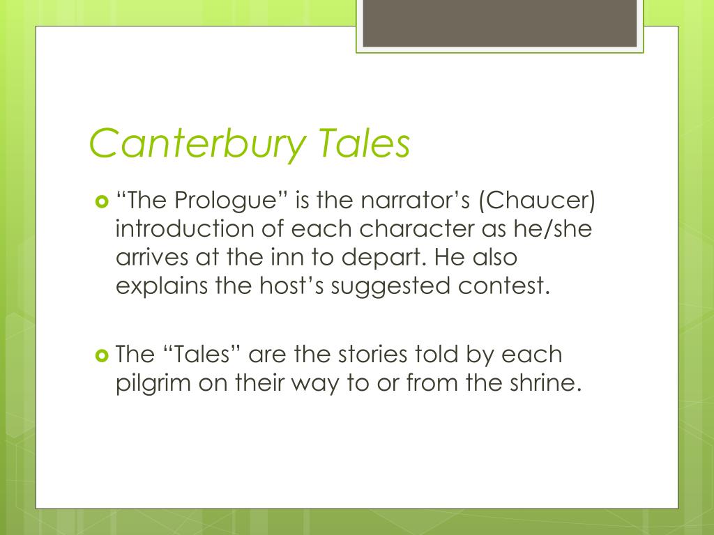 PPT - The Canterbury Tales PowerPoint Presentation, free download - ID ...
