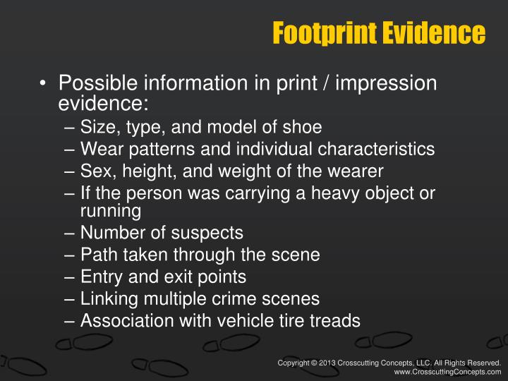 PPT - Footprint Evidence PowerPoint Presentation - ID:2096149