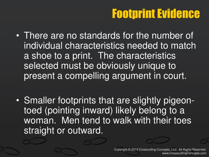 PPT - Footprint Evidence PowerPoint Presentation - ID:2096149