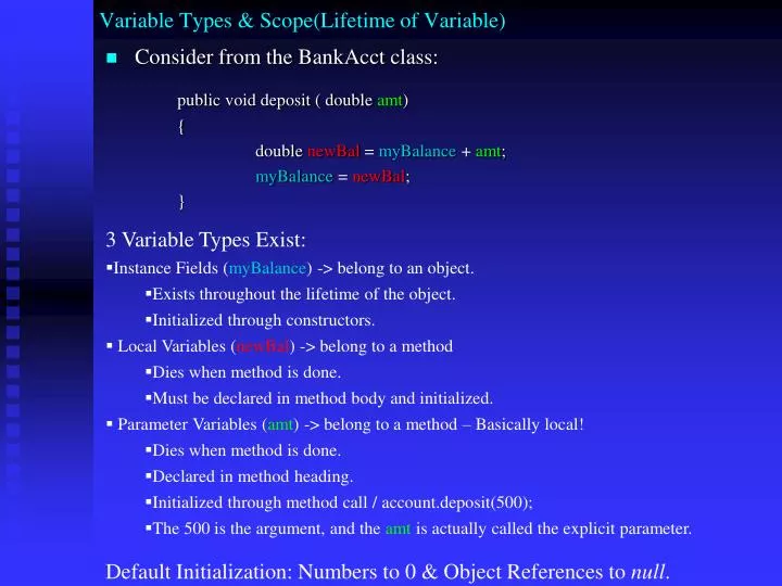 PPT - Variable Types & Scope(Lifetime of Variable) PowerPoint ...