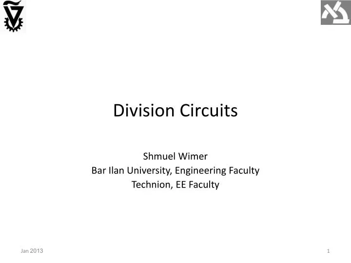 PPT - Division Circuits PowerPoint Presentation, free download - ID:2096755