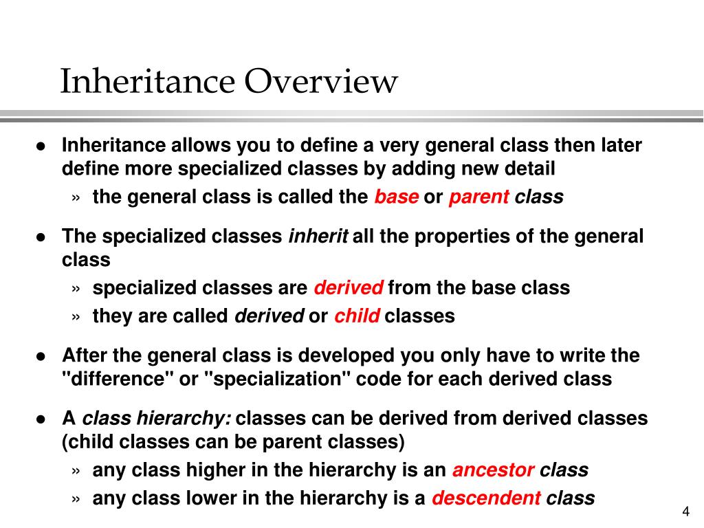 Ppt Inheritance Basics Programming With Inheritance Dynamic Binding And Polymorphism