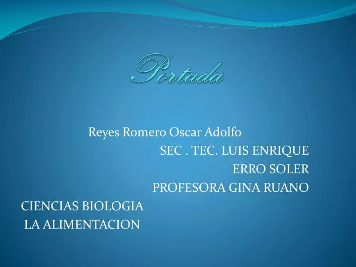 PPT - Portada PowerPoint Presentation, free download - ID:2096927