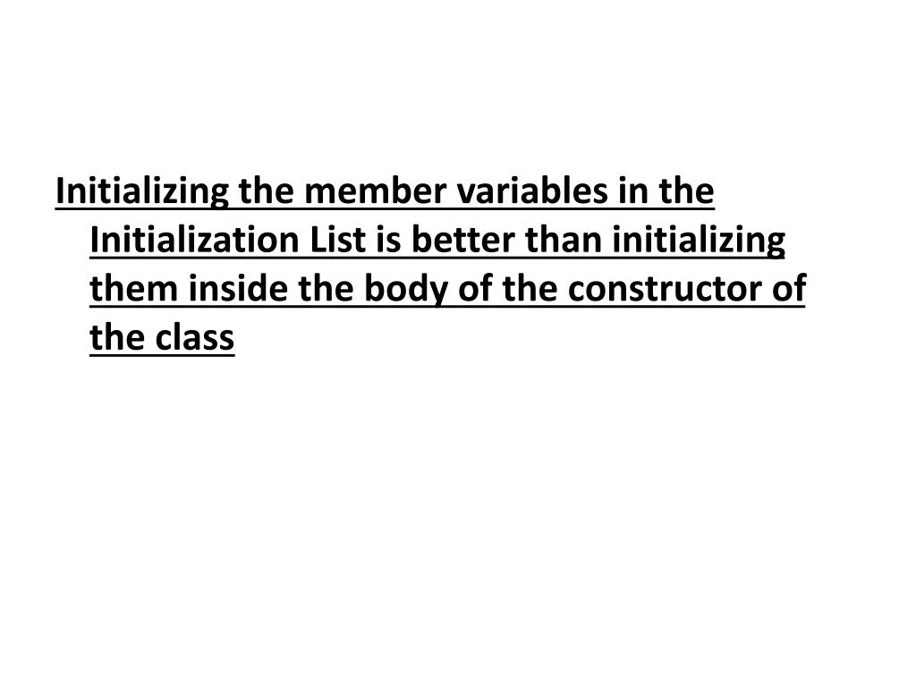 Ppt Initialization List In C Powerpoint Presentation Free Download