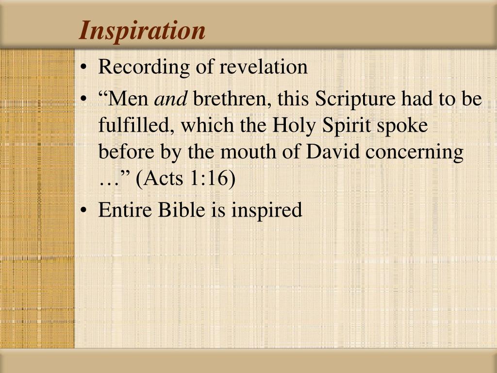PPT - Inspiration of the Bible PowerPoint Presentation, free download ...