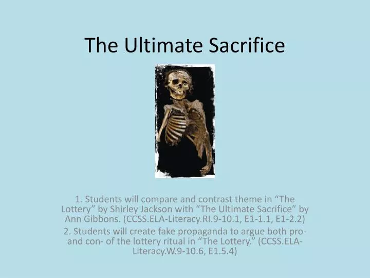 PPT - The Ultimate Sacrifice PowerPoint Presentation, free download ...