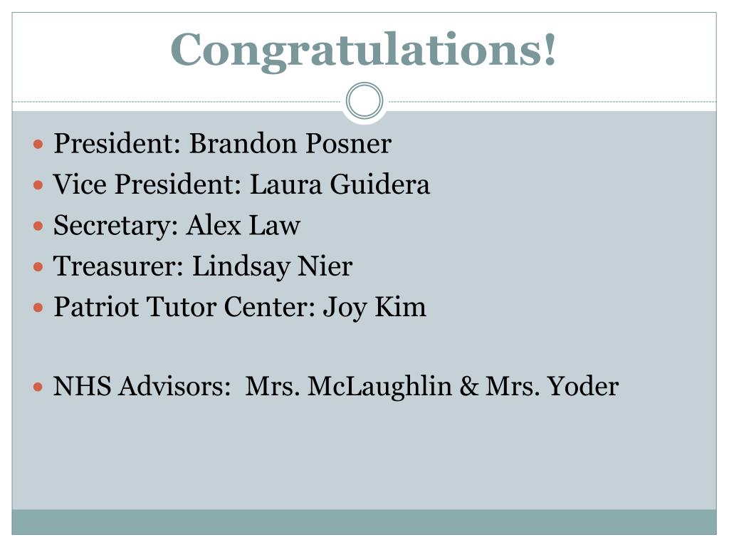 PPT - National Honor Society New Members Meeting PowerPoint ...