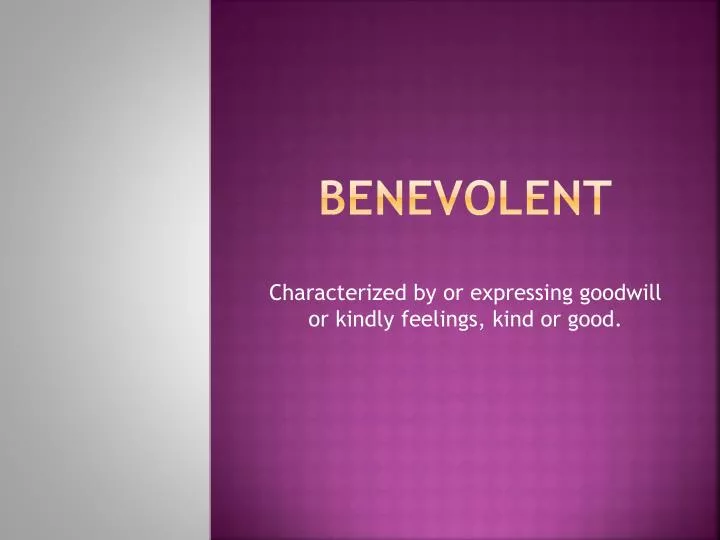 PPT - Benevolent PowerPoint Presentation, free download - ID:2098935