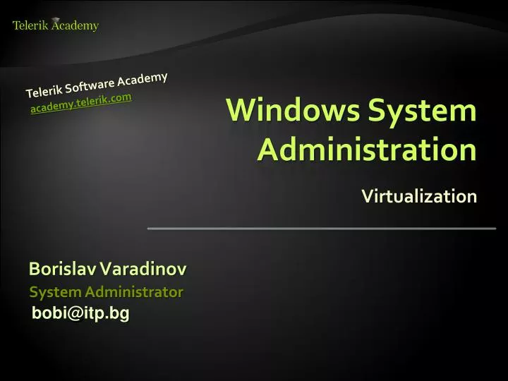 PPT - Windows System Administration PowerPoint Presentation, free ...