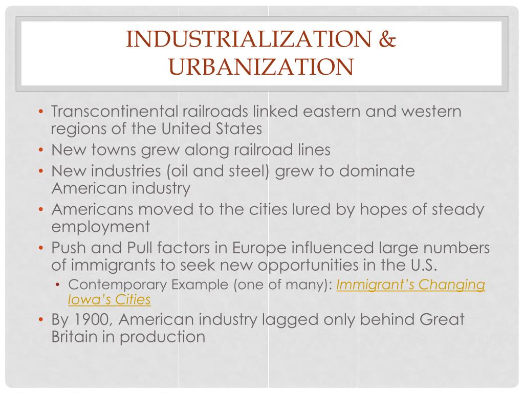 PPT - America’s Industrial Age: An Intro 1865-1909 PowerPoint ...
