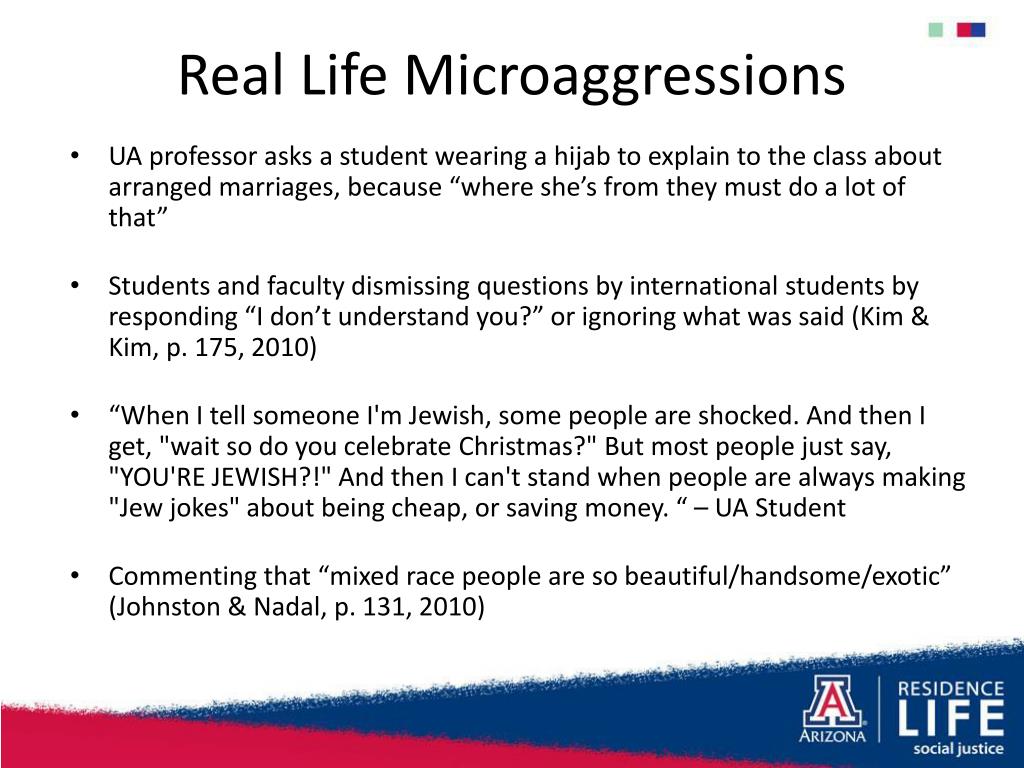 PPT - MICROAGGRESSIONS & OUR STUDENTS UA Student Affairs Symposium 2012 ...