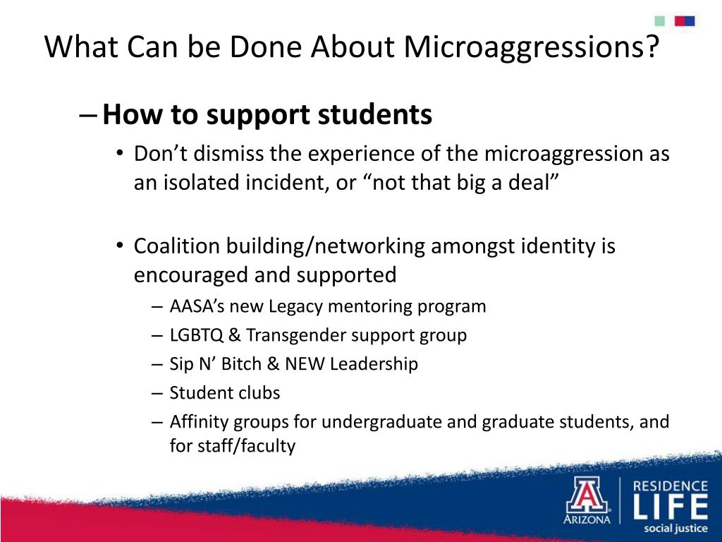 PPT - MICROAGGRESSIONS & OUR STUDENTS UA Student Affairs Symposium 2012 ...