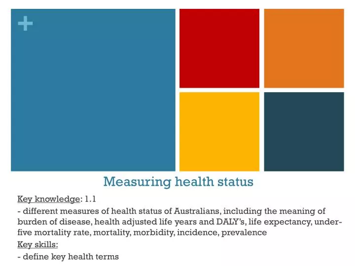 PPT - Measuring health status PowerPoint Presentation, free download ...