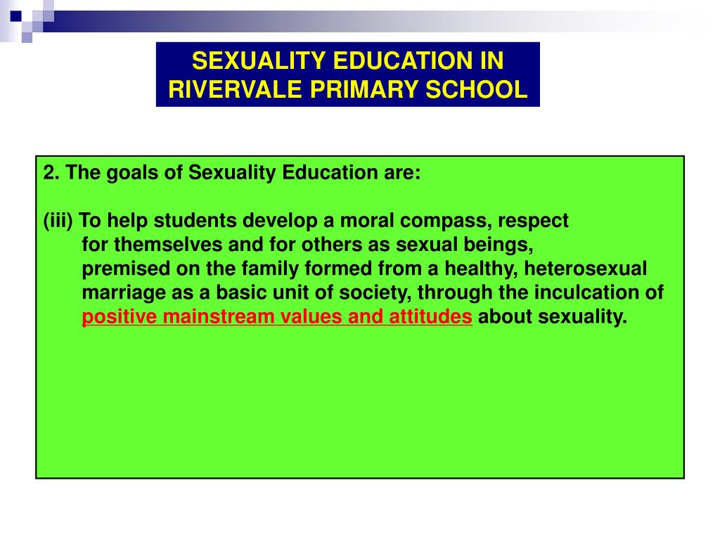 PPT - SEXUALITY EDUCATION @ RIVERVALE PRIMARY SCHOOL PowerPoint ...