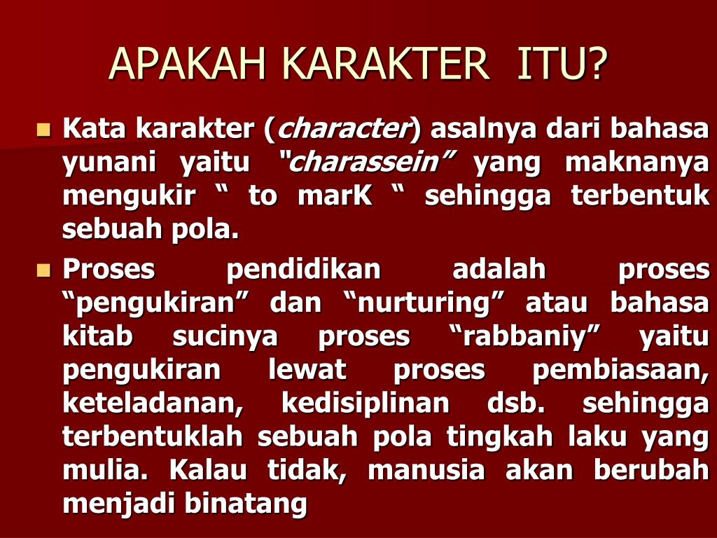 PPT - MEMBANGUN KARAKTER SECARA QUR’ANI PowerPoint Presentation, free ...