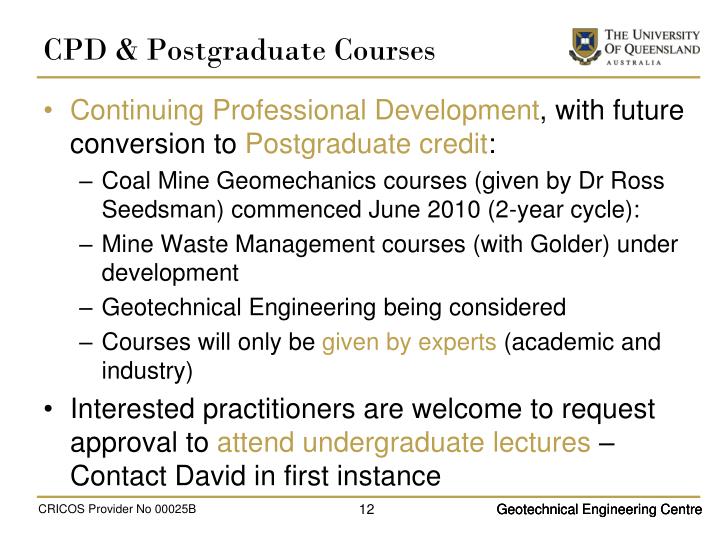 PPT - GEOTECHNICAL ENGINEERING CENTRE AT THE UNIVERSITY OF QUEENSLAND ...