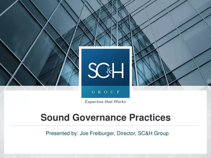 PPT - Sound Governance Practices PowerPoint Presentation, free download ...