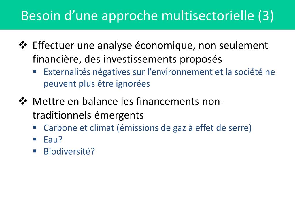 PPT - Perspective de la Banque mondiale Benoît Bosquet, Banque mondiale ...