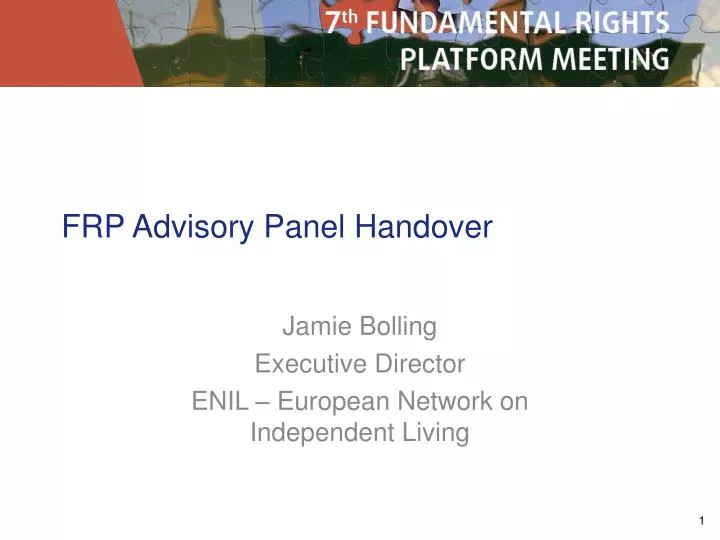 PPT - FRP Advisory Panel Handover PowerPoint Presentation, free ...