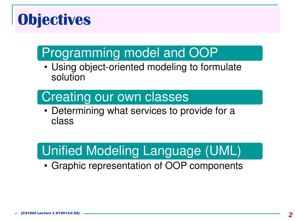 Ppt Cs1020 Lecture Note 3 Object Oriented Programming Oop Part 2 Designer Mode