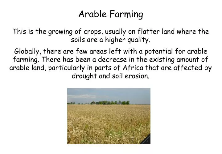 PPT - Arable Farming PowerPoint Presentation, free download - ID:2101960