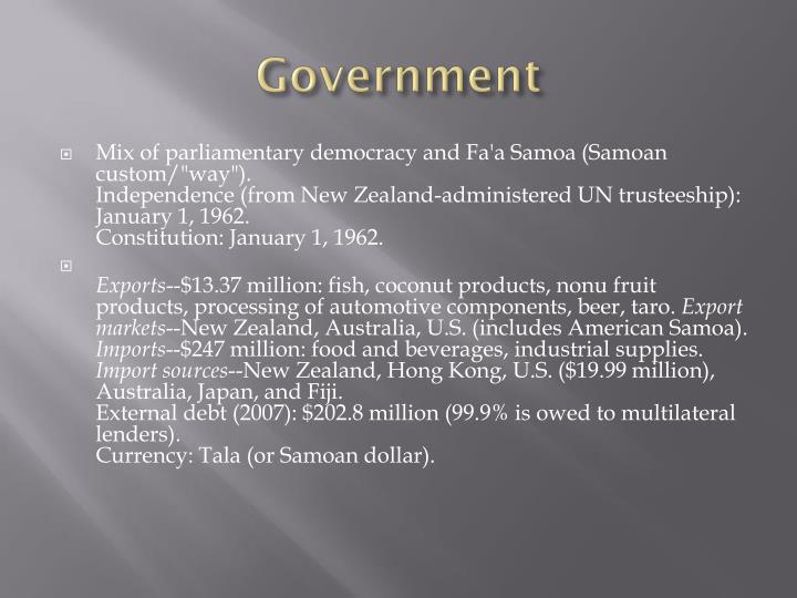 PPT - The independent state of Samoa PowerPoint Presentation - ID:2102923